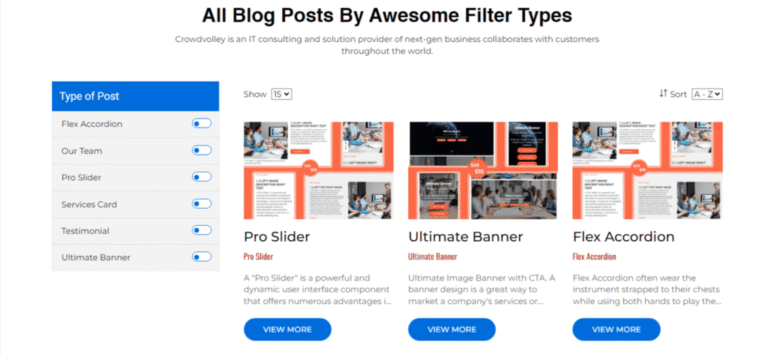 Blog Filter